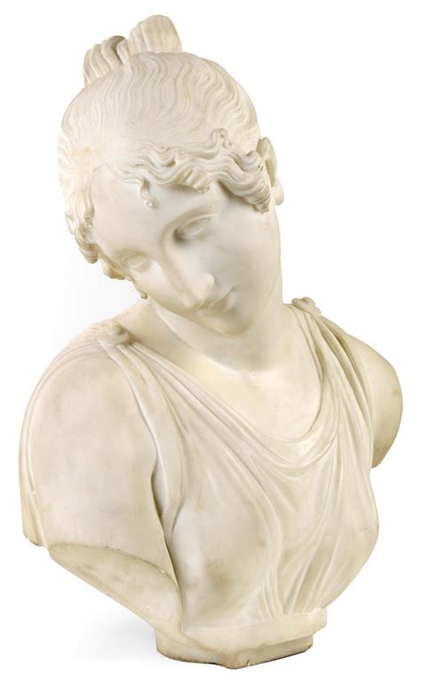 Bonhams An Italian Carved Marble Bust Of A Greek Maiden 19th Century