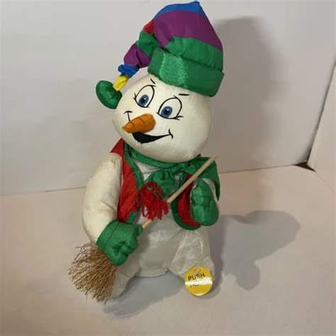 Rare Gemmy Animated Snowman Singing Dancing “night Before Christmas