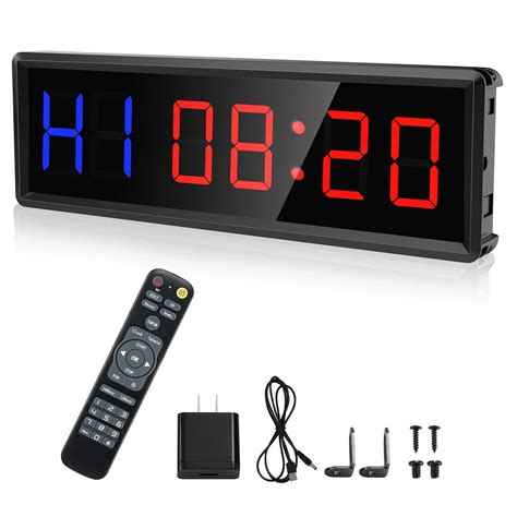 Buy Seesii Gym Interval Timer Stopwatch Clock With Remote 1 5 Inch