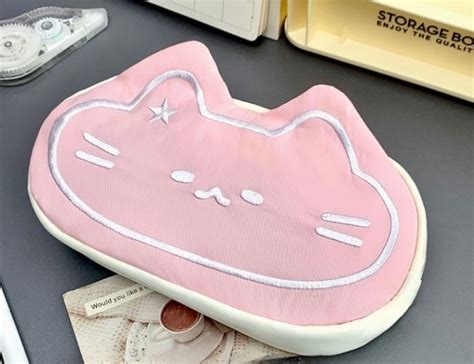 고양이 필수템 빵굽는 고양이 파우치 새학기필수템 핑크 필통 에이블리
