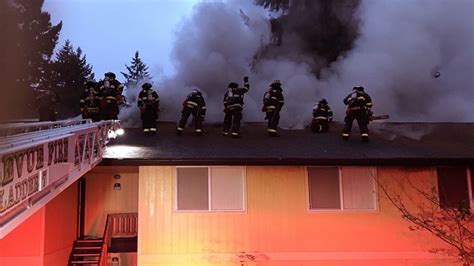 Firefighters Battle Blaze At Bellevue Apartment Complex