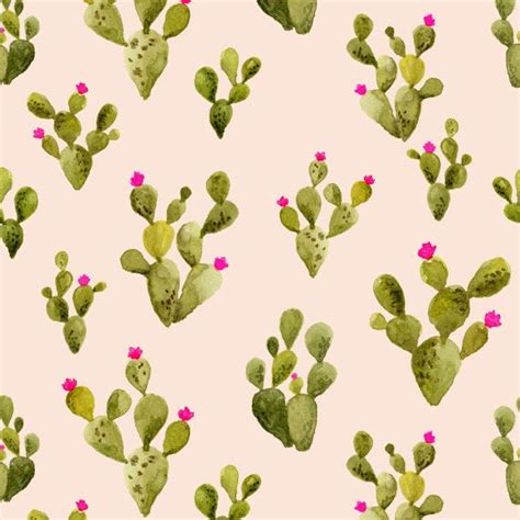 Blush Boho Cactus Fabric Prickly Pear Blush By Mintpeony Blush