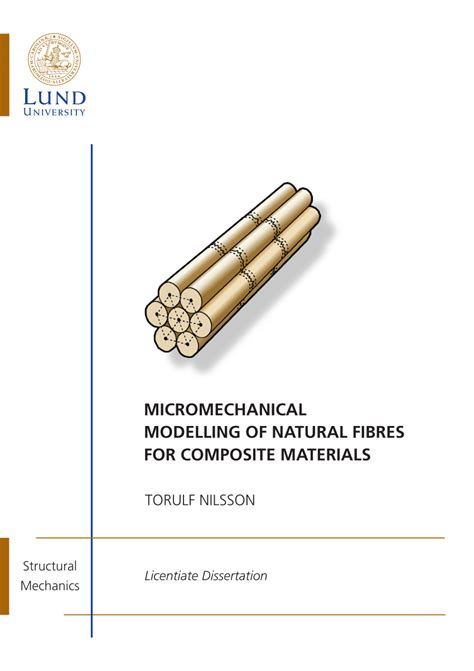 PDF Micromechanical Modelling Of Natural Fibres For Composite Materials