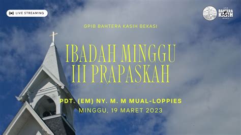 Ibadah Minggu III Prapaskah Maret YouTube