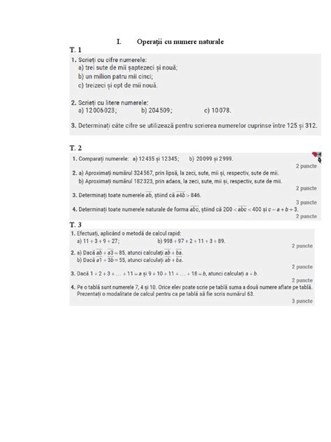 Operații Cu Numere Reale Teste Pdf