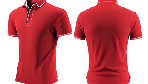 Polo Shirt Short Sleeve Print Mockup 3d Render Front And Back Copy