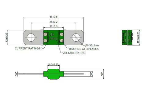 Midi Bolt Down Fuse 100v Pbft 100v In Protectron