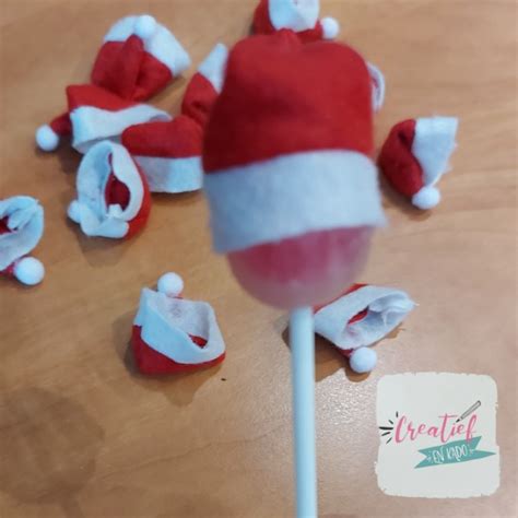 Kerstmuts Mini Lollypop • Creatief En Kado Kado And Traktatie Shop