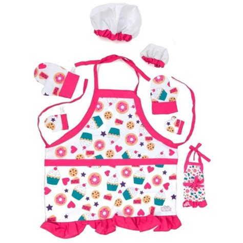 Matching Girl And 18 Doll Apron Baking Chef Set The Doll Boutique