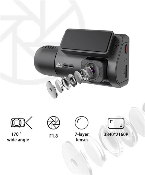 Inches K Dash Cam Video Camera Doble Camara Dash Camera Front And