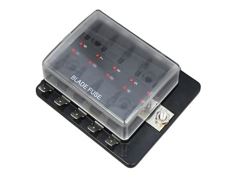 Standard Blade Fuse Box With Leds 10 Way 12 Volt Planet