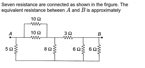 Seven 1Ω Resistances Are Connected As Shown In The Figure Resista