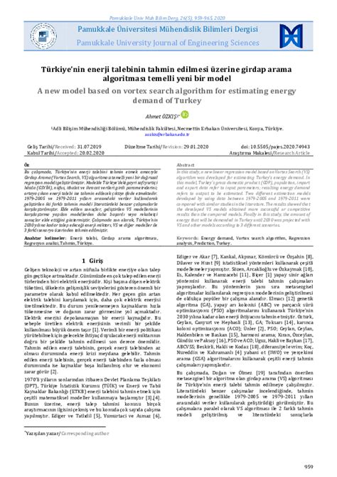 Pdf A New Model Based On Vortex Search Algorithm For Estimating