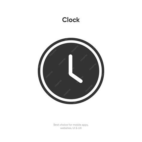 Premium Vector Time And Clock Icon Clock Icon In Trendy Flat And Line