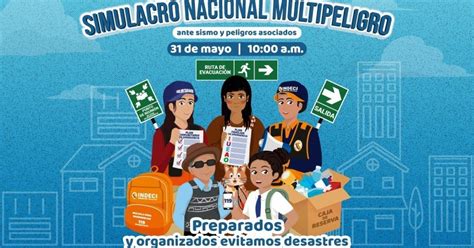 Simulacro Nacional del de Mayo a las a m Será Multipeligro UNDiario