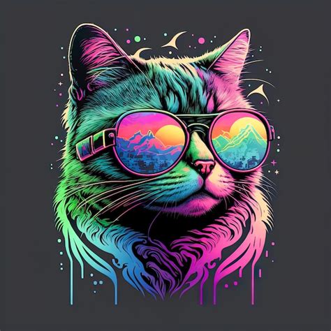 Premium Photo Cat Retro