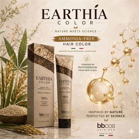 Bbcos Earthia Color Nathue Complex Professional Salon Hair Color With Vegan Clean Beauty Technology
