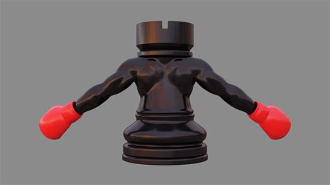 Chess Piece Boxer Rook Model Turbosquid 1993534