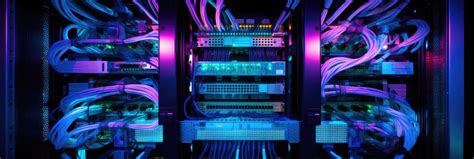 Premium Photo Digital Backbone Network Cabling And Server Switch