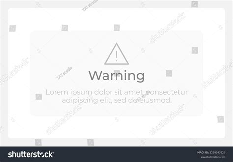 Caution Message Ui Element Template Editable Stock Vector Royalty Free 2238593529 Shutterstock