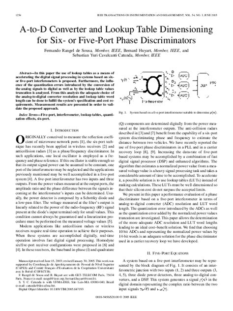pdf a to d converter and lookup table dimensioning for six or five