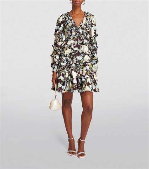 Womens Needle And Thread Black Floral Moonlight Mini Dress Harrods Uk