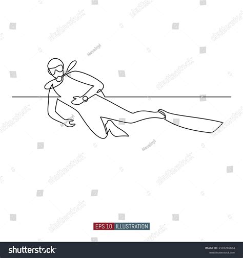 Spear Diving Drawing