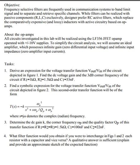 Solved Objective Frequency Selective Filters Are Frequently Chegg