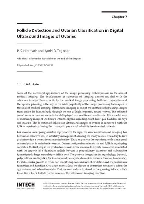 Pdf Follicle Detection And Ovarian Classification In Digital