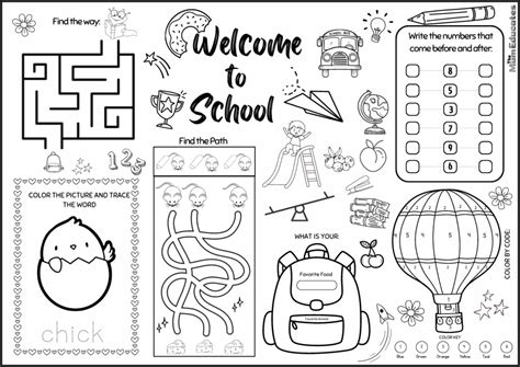 First Day Back To School Activity Pack Grade 1 Year 1 Free The