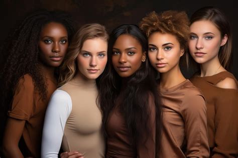 Premium Ai Image A Diverse Group Of Beautiful Different Races Teenage