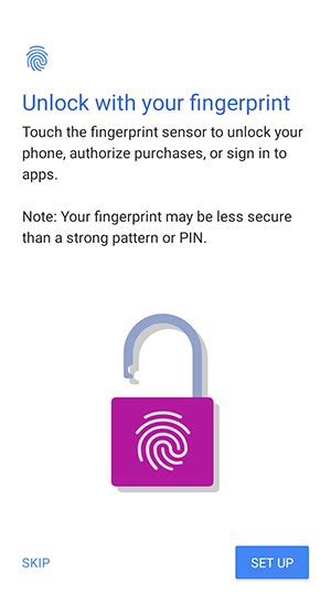 Using Android Fingerprint Authentication