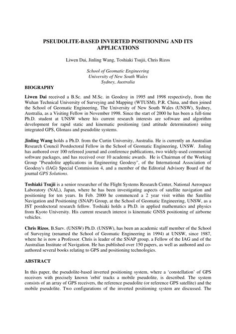 Pdf Pseudolite Based Inverted Positioning And Its