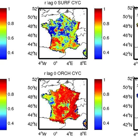 Lagged And Unlagged Temporal Correlation Of Monthly Lai Values For The
