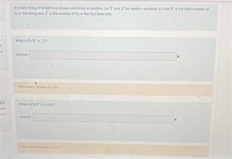 Solved A Binary String Of Length 4 Is Chosen Uniformly At