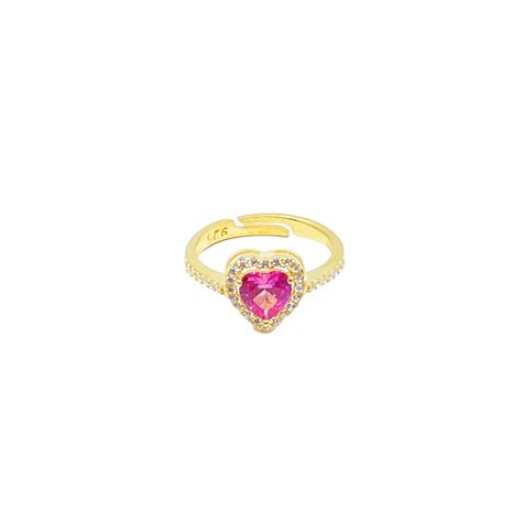 Ella Pinky Heart Ring Miss Happiness