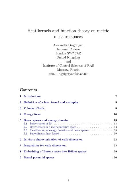 PDF Heat Kernels And Function Theory On Metric Measure Spaces