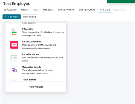 create subitem on connected item platform discussions monday