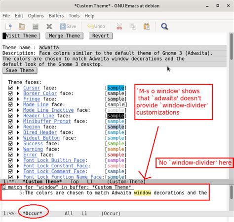 Window Doom Themes Color Face For Line That Divides Buffers Emacs