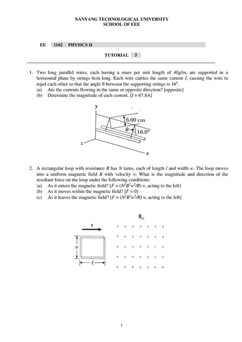 Em Tutorial 5 Nanyang Technological University School Of Eee Ee 1102