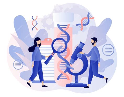 Ciência Genética Do Dna Pequenos Cientistas Investigando O Diagnóstico