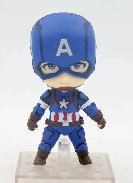 Q Version Cm Marvel S The Avengers Captain America Clay Action Figure Changeable Face Movable