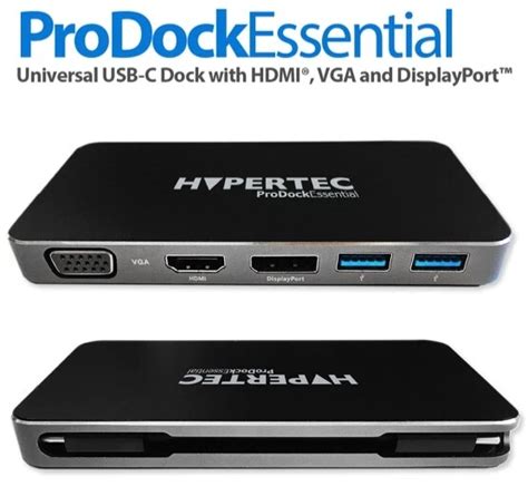 Hypertec Prodock Essential 4k Universal Usb C Docking Station Featuring Vga Hdm £27 77