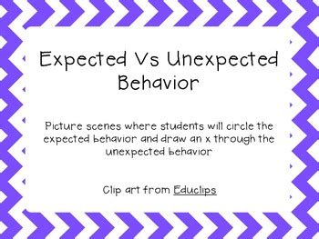 Expected Vs Unexpected Behavior Picture Scenes By Behavior Change Ninja