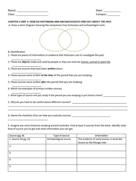 Chapter 2 Unit 1 Pdf Archaeology Historian