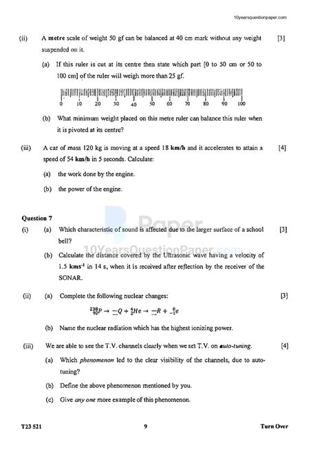 Icse 2023 Physics Question Paper For Class 10