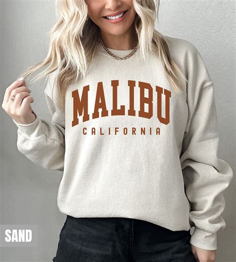 Malibu Sweatshirt Malibu Hoodie California Sweatshirt T Souvenir