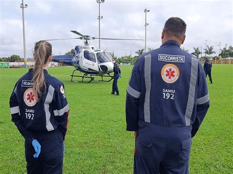 Idoso de 71 anos é transferido de helicóptero pelo SAMU após infarto em