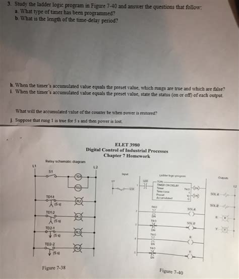 Solved Study The Ladder Logic Program In Figure And Answer Chegg