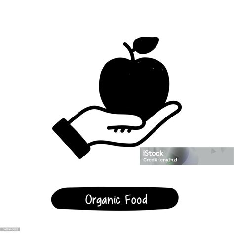 유기농 식품 아이콘입니다 트렌디 스타일 벡터 일러스트 레이 션 심볼 0명에 대한 스톡 벡터 아트 및 기타 이미지 0명 개념 건강한 식생활 Istock